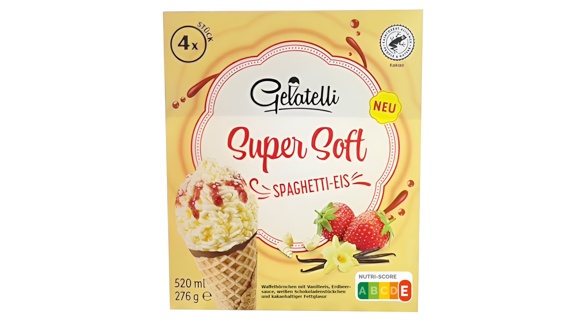 Gelatelli Super Soft Spaghetti Eis im Waffelhörnchen bei Lidl