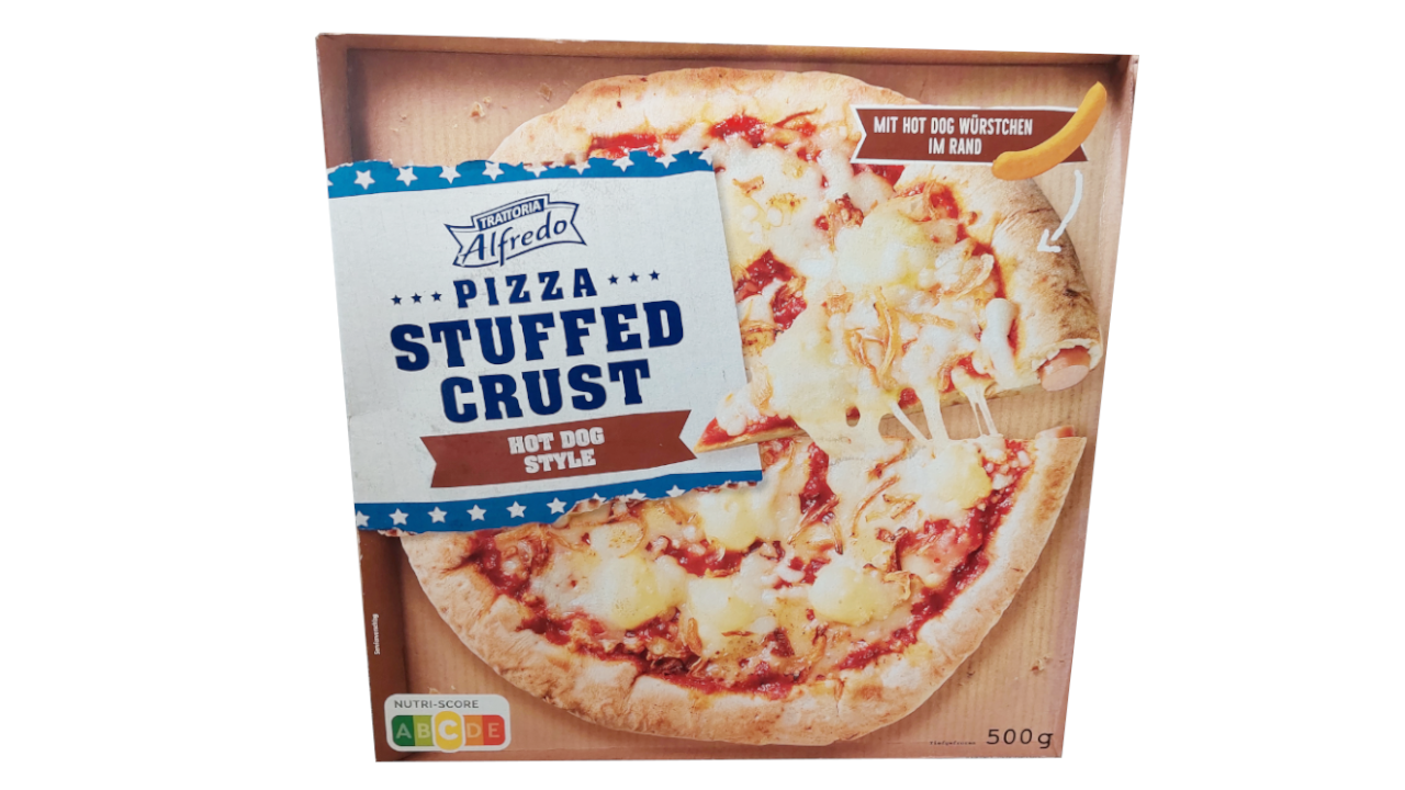 Lidl: Trattoria Alfredo Pizza Stuffed Crust Hot Dog Style
