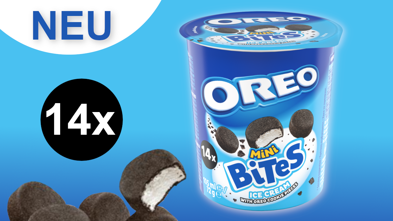 Oreo Mini Bites im Becher Eiskonfekt neu ab März 2024